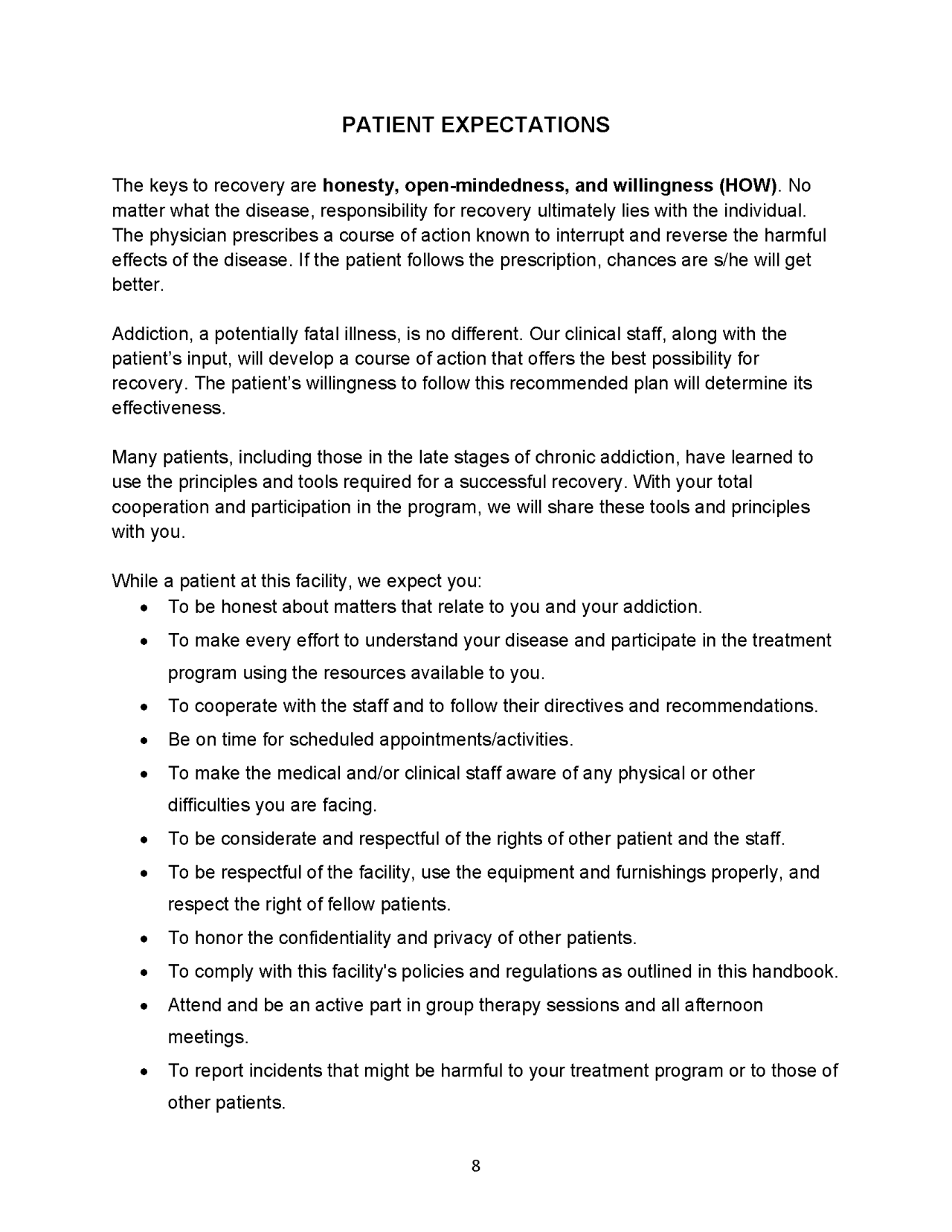 Patient Handbook - OVP Health Recovery Center